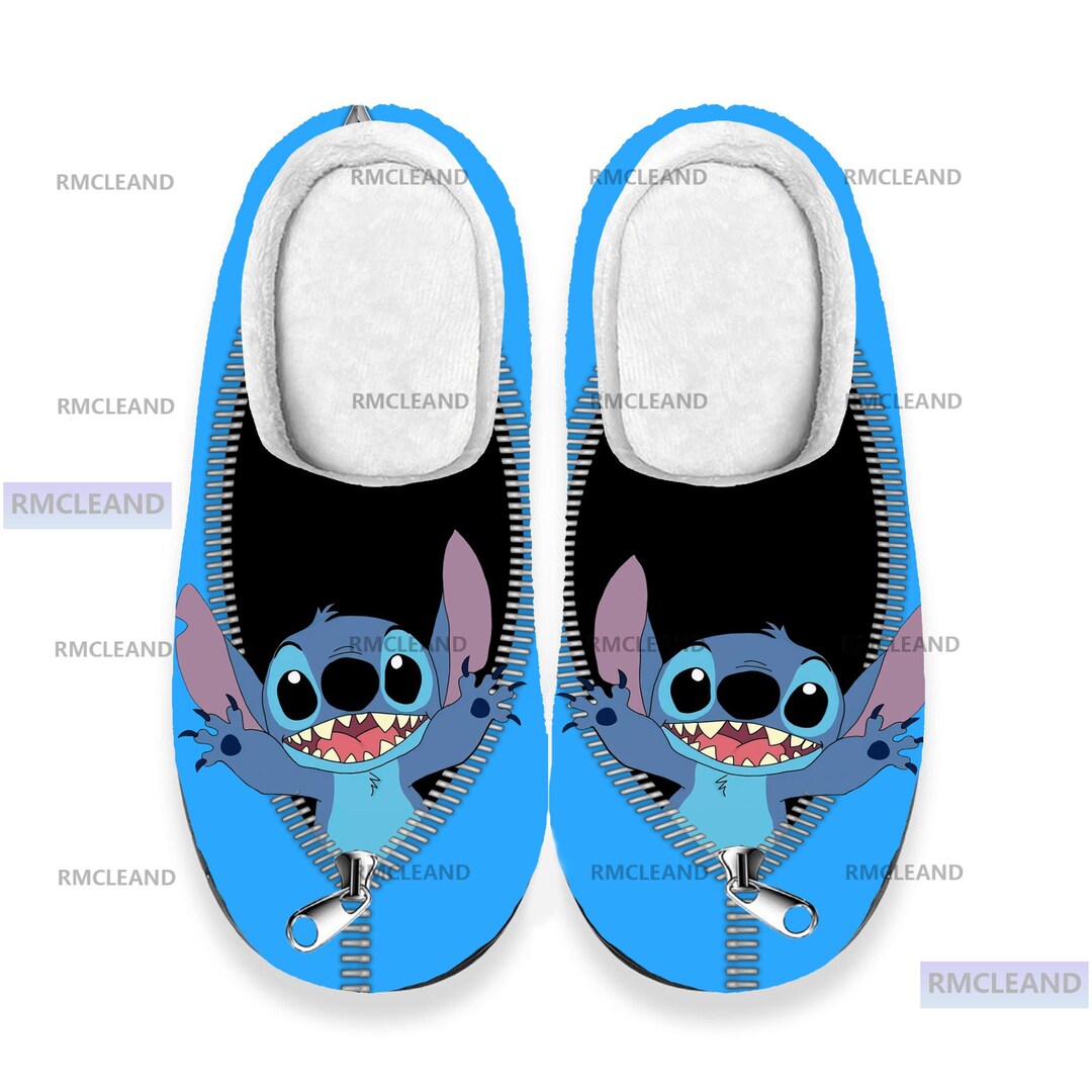 Funny Stitch Zipper 3D All Over Printed Slippers, Custom Stitch Rubber ...