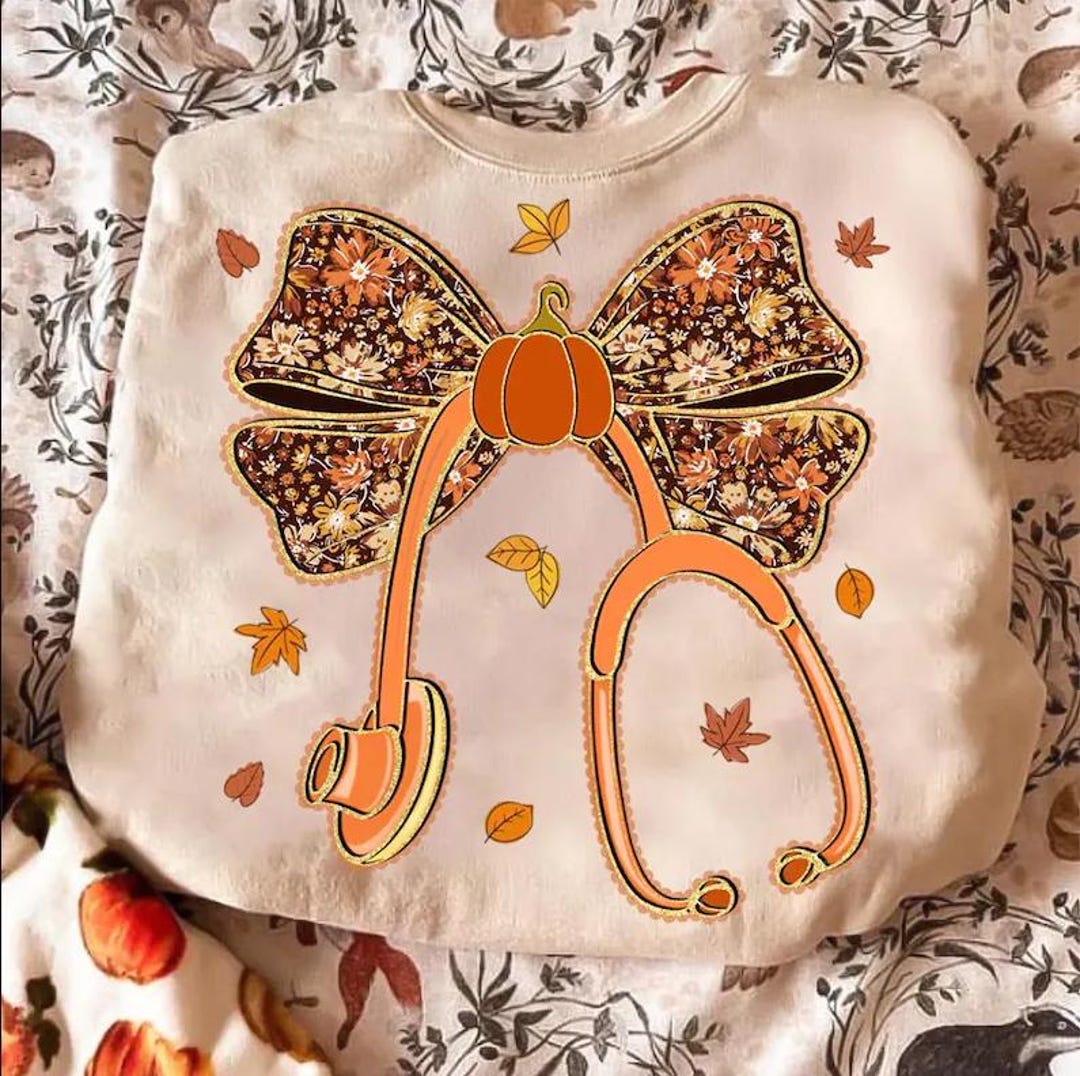 Fall Nurse Png, Fall Png, Stethoscope Nurse Png, Autumn Png, Floral ...