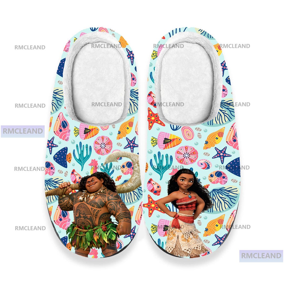Personalized Moana Disney Cartoon 3D All Over Print Slipper, Custom ...