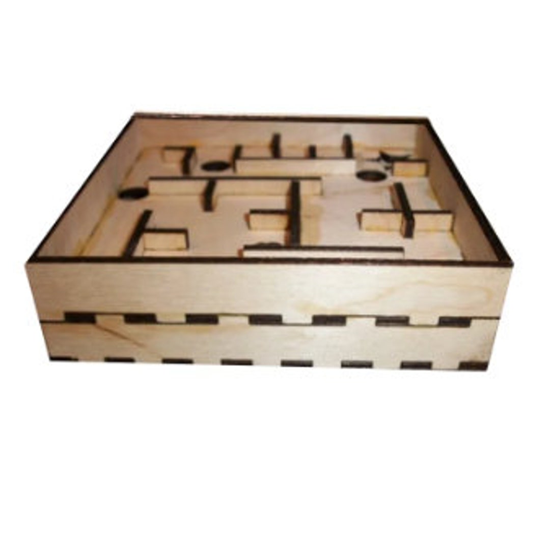 Laser Cut Handheld Marble Wooden Labyrinth Maze Game - Etsy