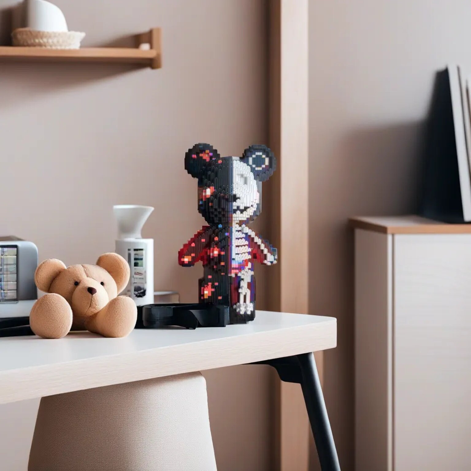 Adorable Cartoon Love Bearbrick Colorful Building Blocks Set Perfect ...