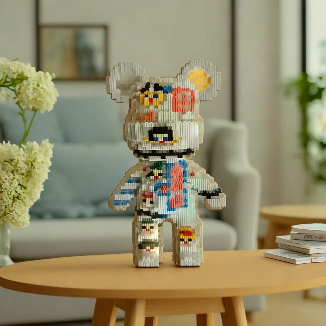 Adorable Cartoon Love Bearbrick - Colorful Building Blocks Set ...