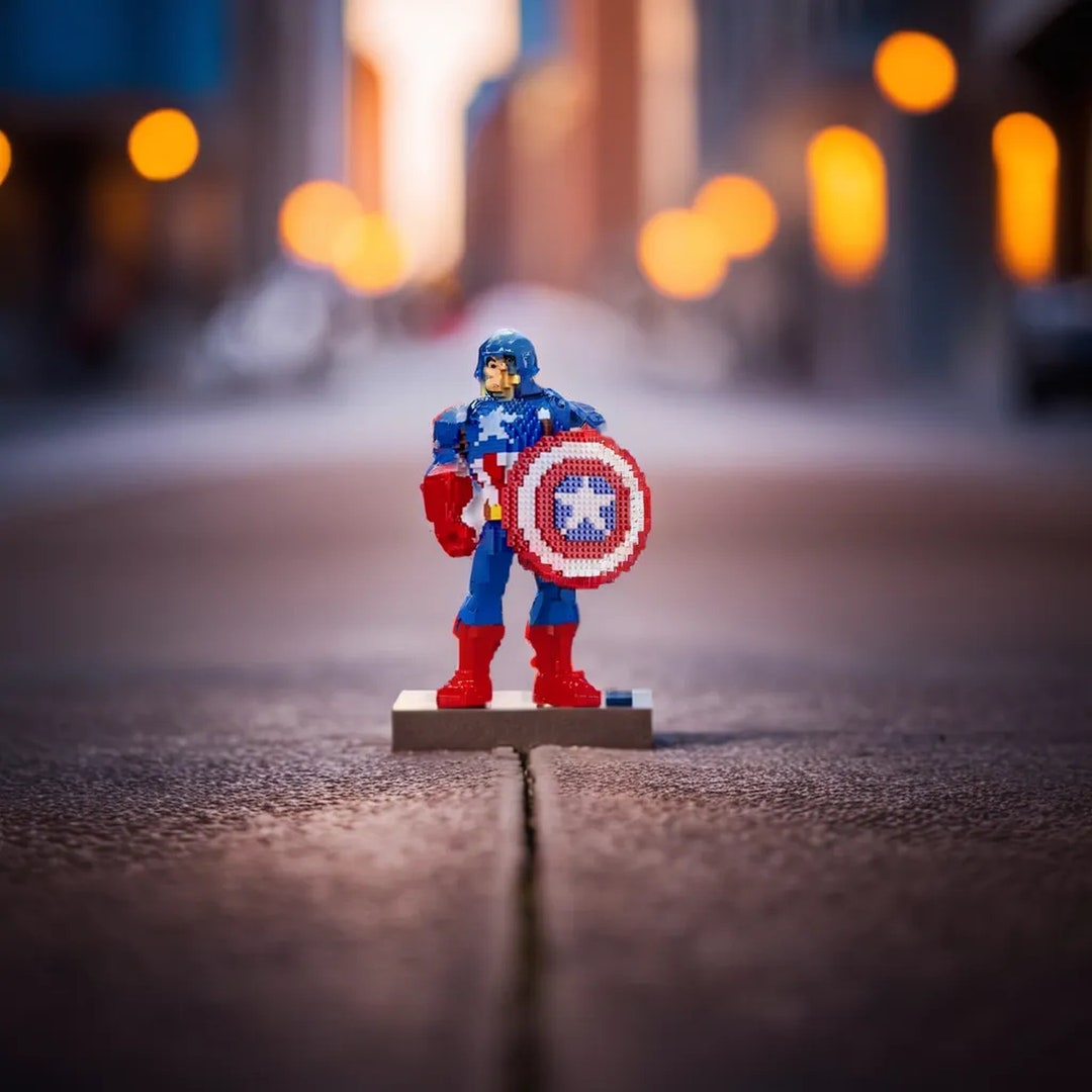 Marvel Captain America Building Blocks 3D Assembled Jigsaw Puzzle Doll ...