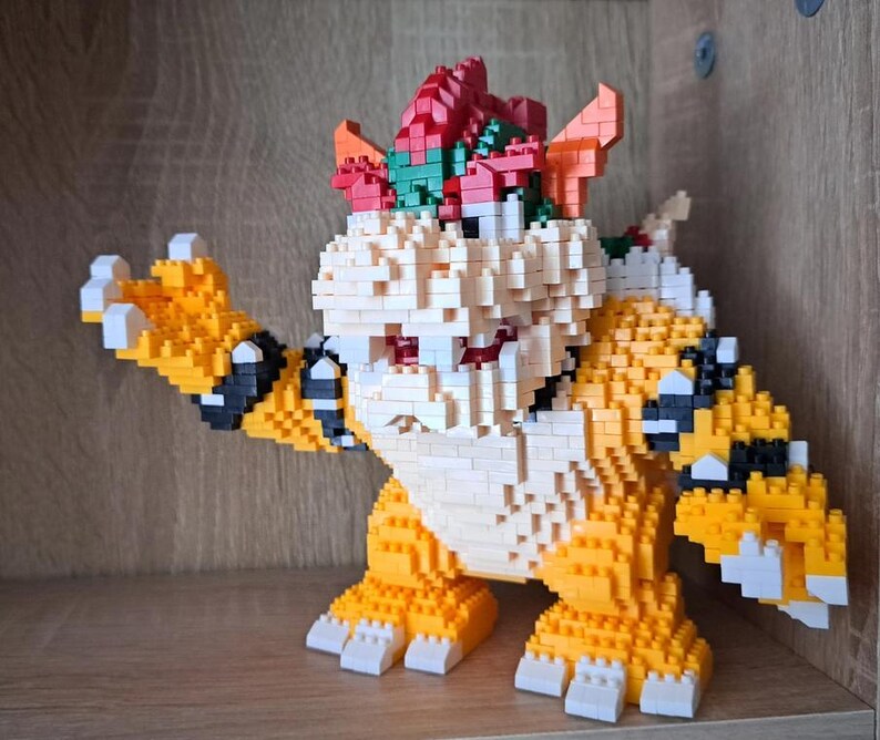 Bowser Micro Blocks Kit - Mario Cosplay Educational Toy | Kids Building ...