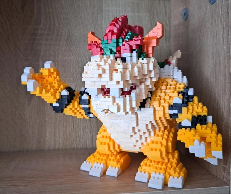 Bowser Micro Blocks Kit - Mario Cosplay Educational Toy | Kids Building ...