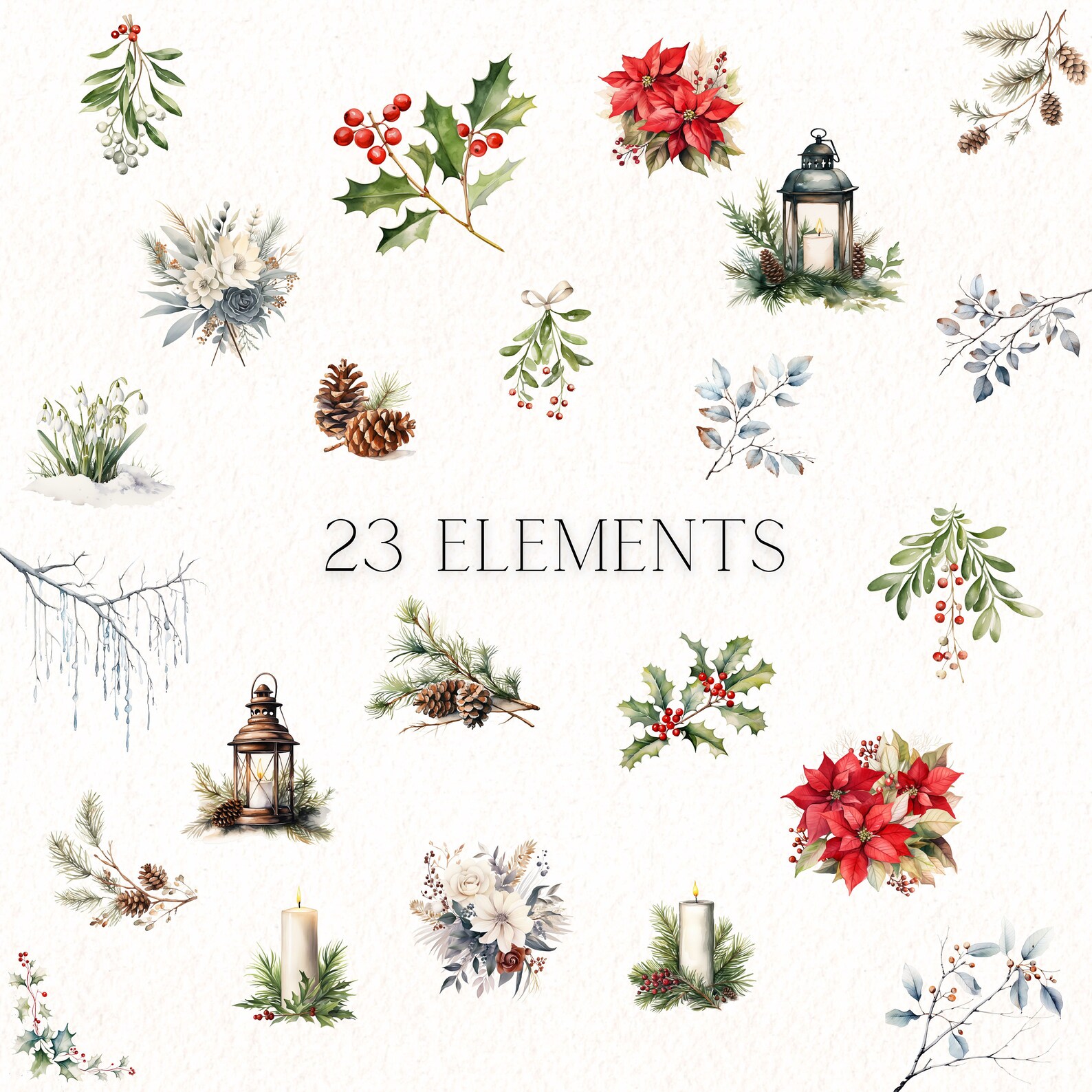 Winter Greenery Clipart - Transparent PNG - Christmas Trees - Wreaths ...