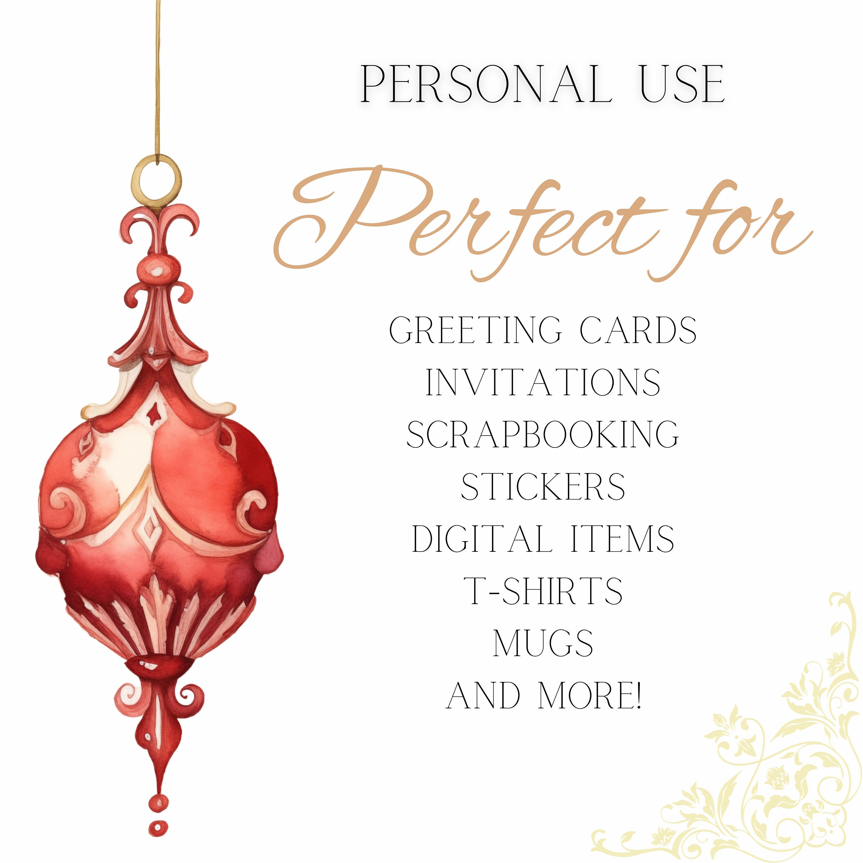 Christmas Ornaments Clipart - Digital Download - Transparent PNG ...