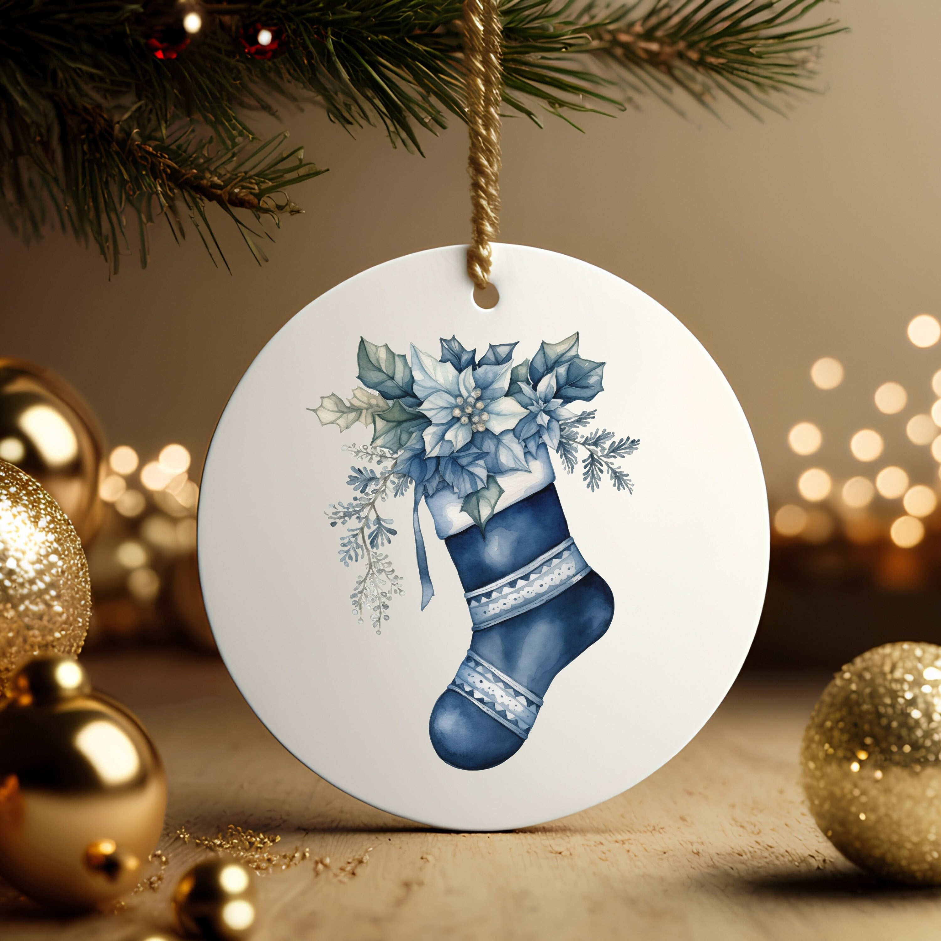 Blue Christmas Watercolor Clipart - Transparent PNG - Christmas Trees ...
