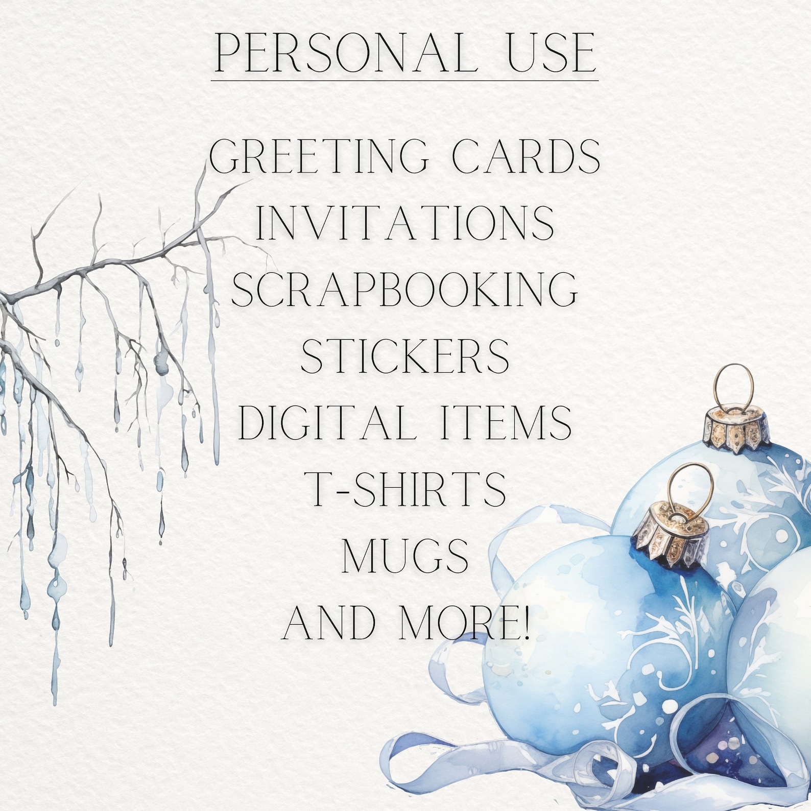 Blue Christmas Watercolor Clipart - Transparent PNG - Christmas Trees ...