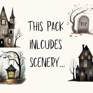 Cute Halloween Clipart Set - Whimsical Illustrations - Set of ...