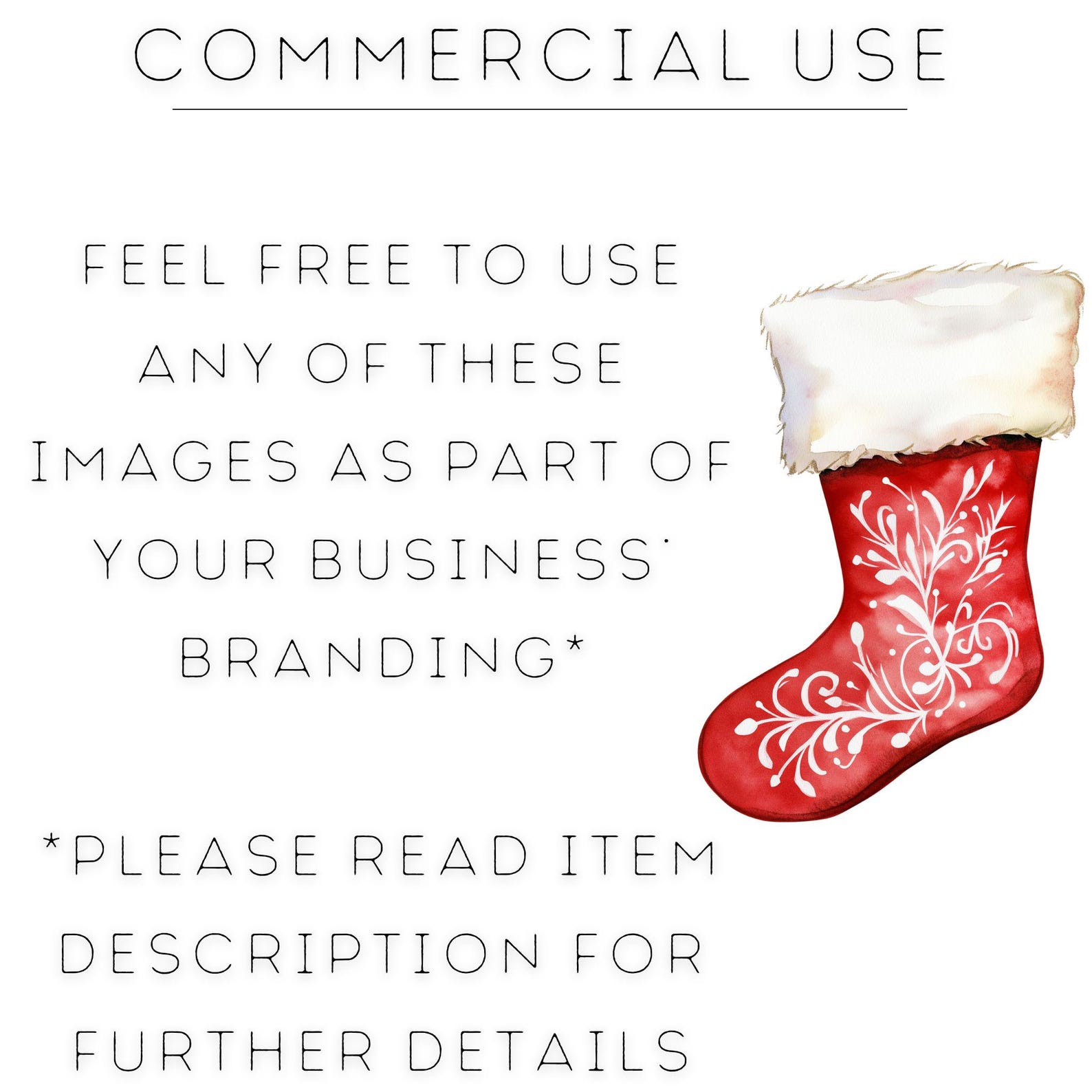 Classic Christmas Clipart - Watercolor Clipart for Personal and ...