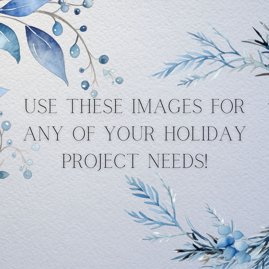 Blue Christmas Watercolor Clipart - Transparent PNG - Christmas Trees ...