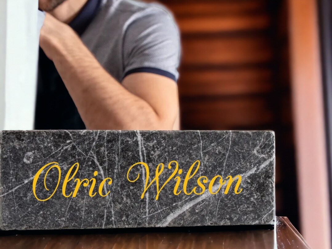 Marble Name Platedesk Name Platename Plate for - Etsy