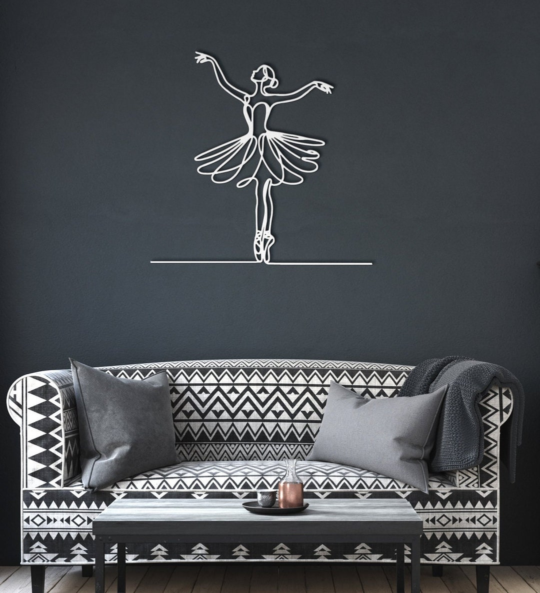 Die-cut Steel Metal Wall Art Ballerina /ballet Dancer - Etsy