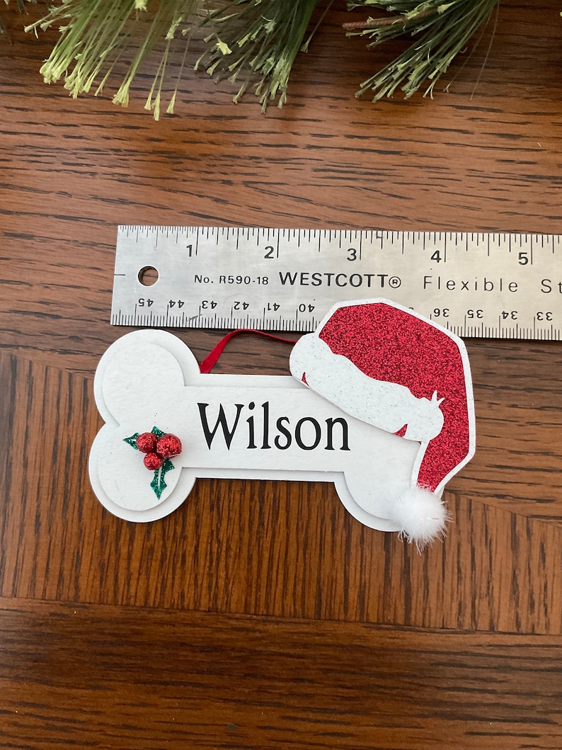 Personalized Dog Bone Christmas Ornament - Etsy