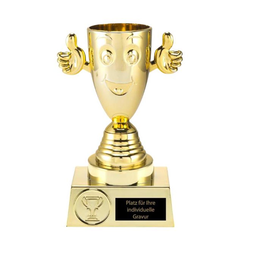 Smiley Trophy With Personalized Engraving · Funny Plastic Trophy ...