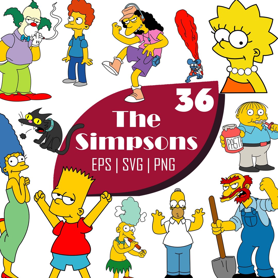 Los Simpson / Los Simpson Clipart / Los Simpson SVG MEGA Bundle / Los ...