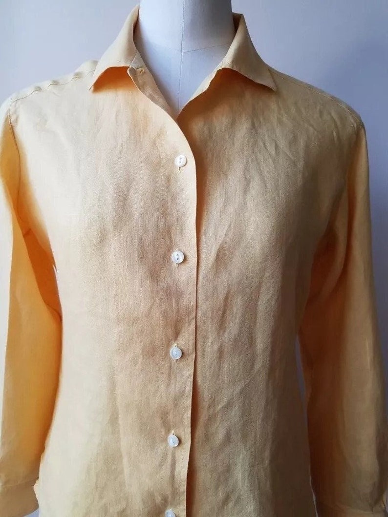 Moreno Martini Linen Shirt Light Yellow DA Firenze Women Size M - Etsy