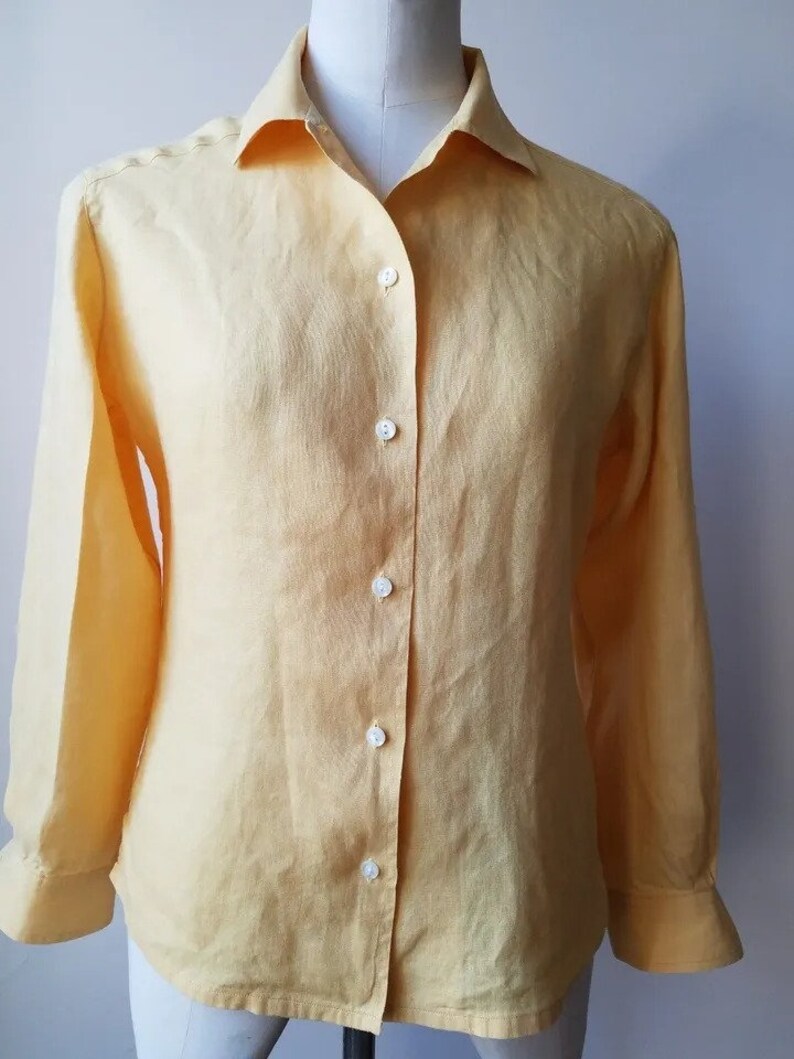 Moreno Martini Linen Shirt Light Yellow DA Firenze Women Size M - Etsy