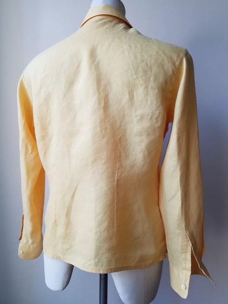 Moreno Martini Linen Shirt Light Yellow DA Firenze Women Size M - Etsy