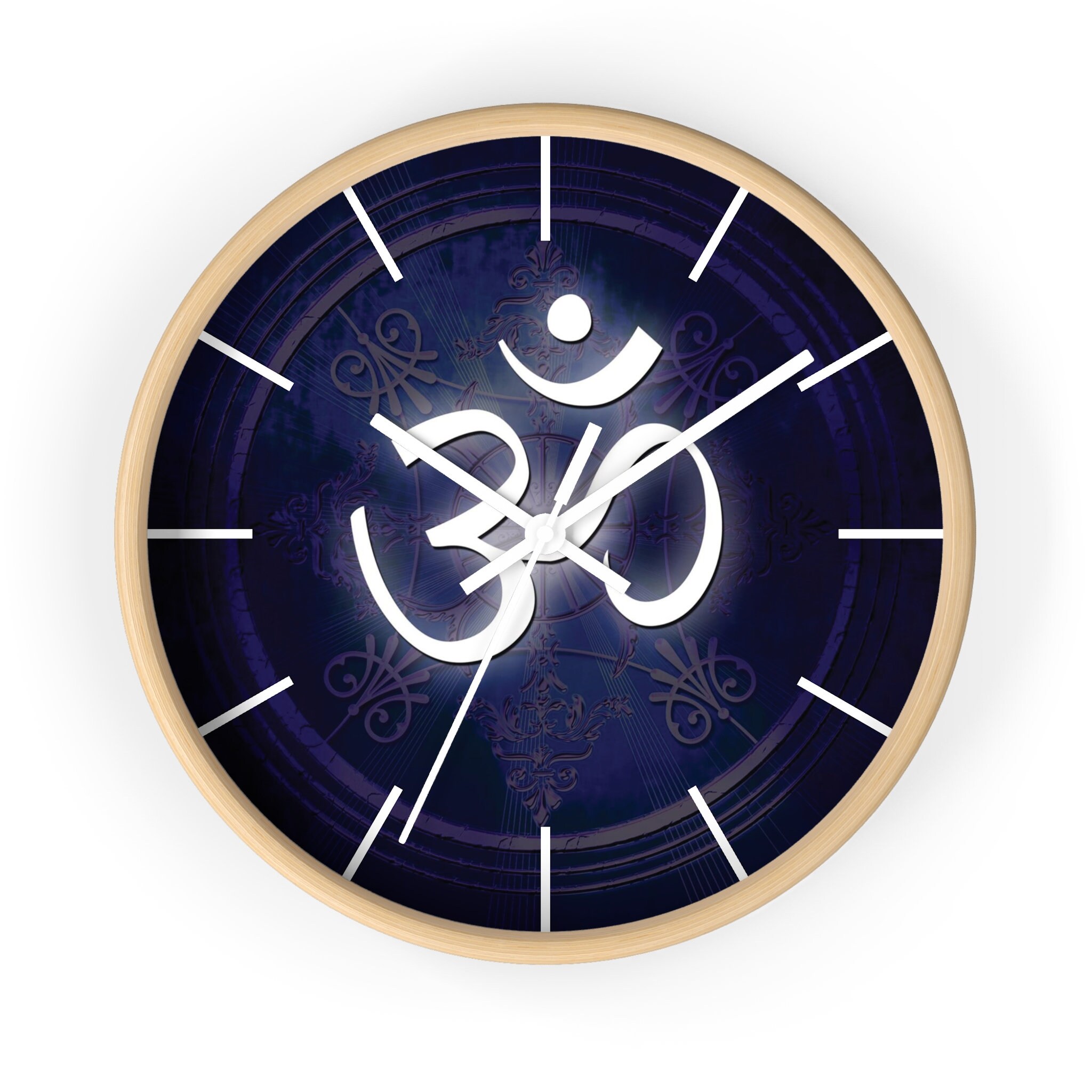 Om Wall Clock, Spiritual Wall Clock, Gift Wall Clock, Hindu Wall Clock ...