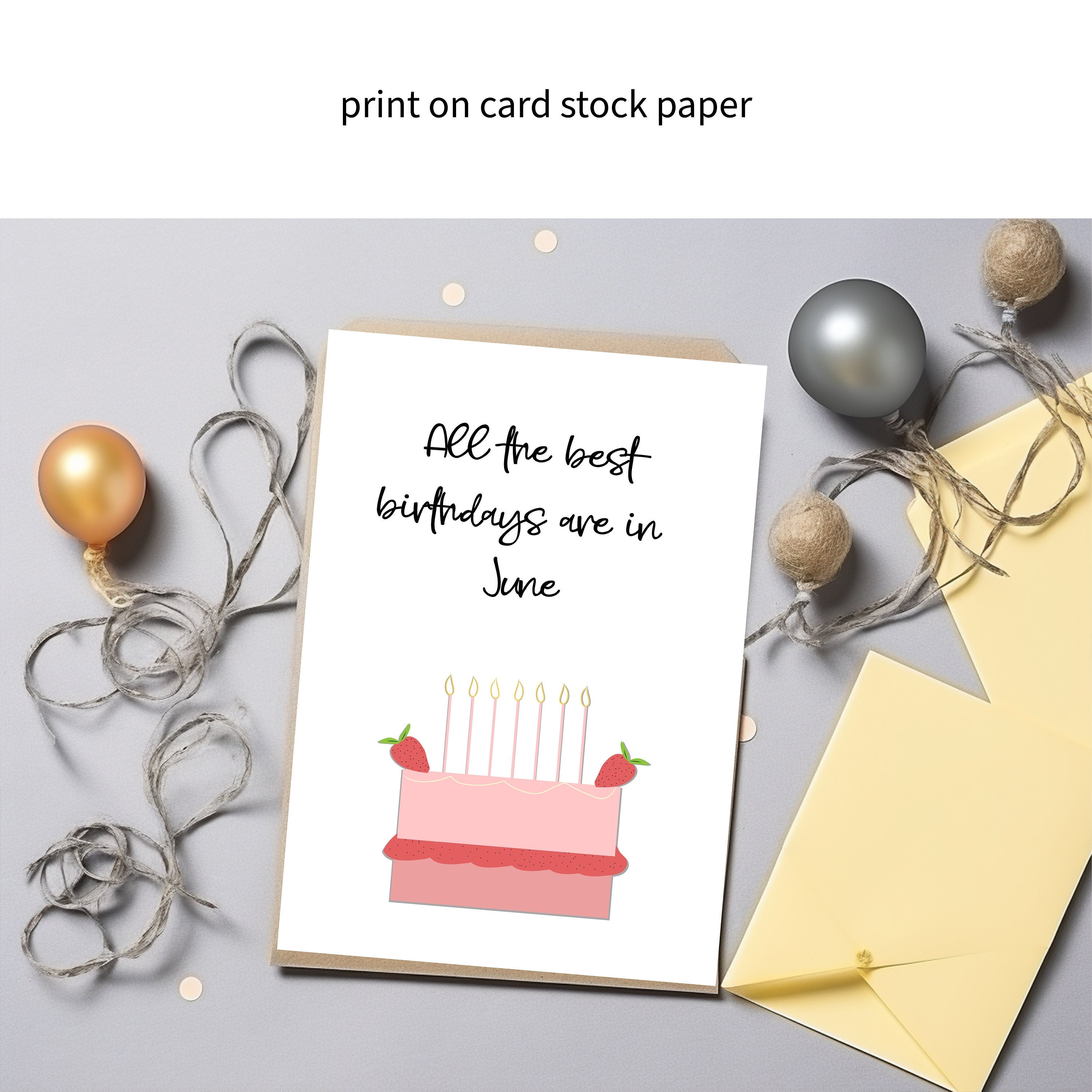 June Birthday Card Printable Birthday Card Sister Birthday Card Funny ...