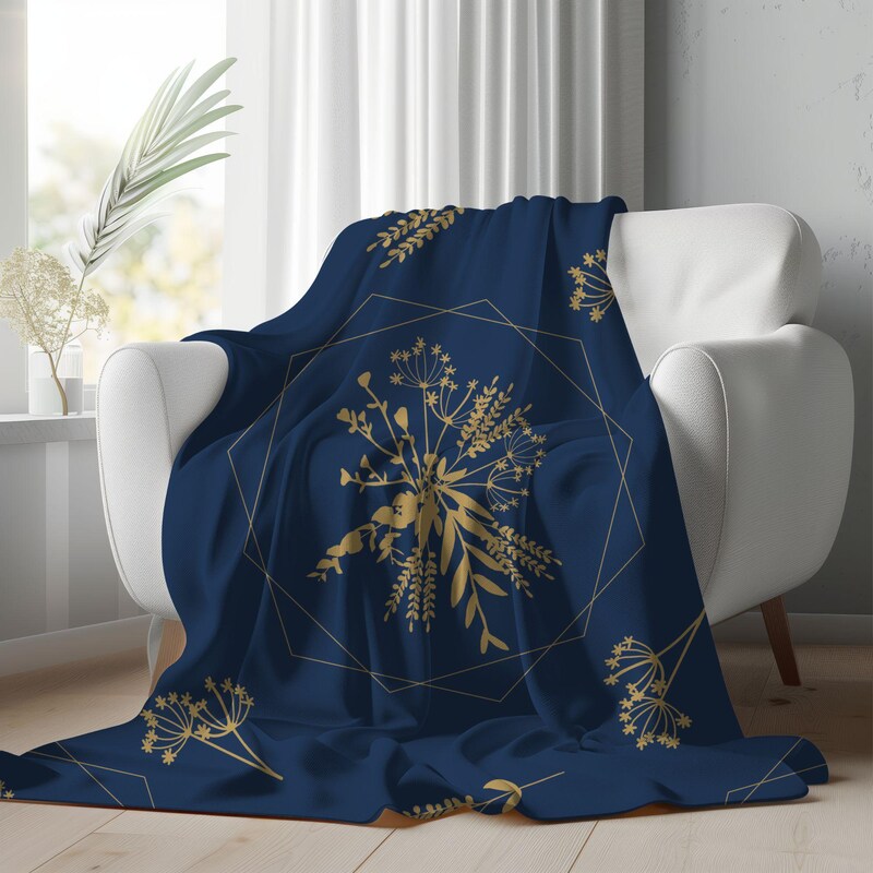 Royal Blue Throw Blanket - Etsy
