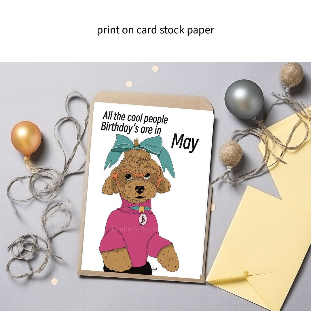 May Birthday Card Printable Birthday Card Sister Birthday Card Funny ...