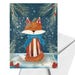 Fox Christmas Card Printable Winter Woodland Holiday Greeting Card - Etsy
