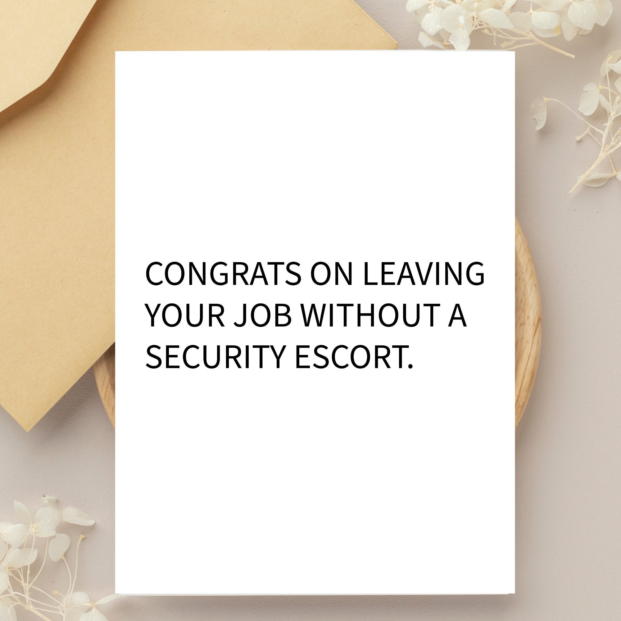 Congrats on Leaving Your Job Card Printable Card Funny Retirrement Card ...
