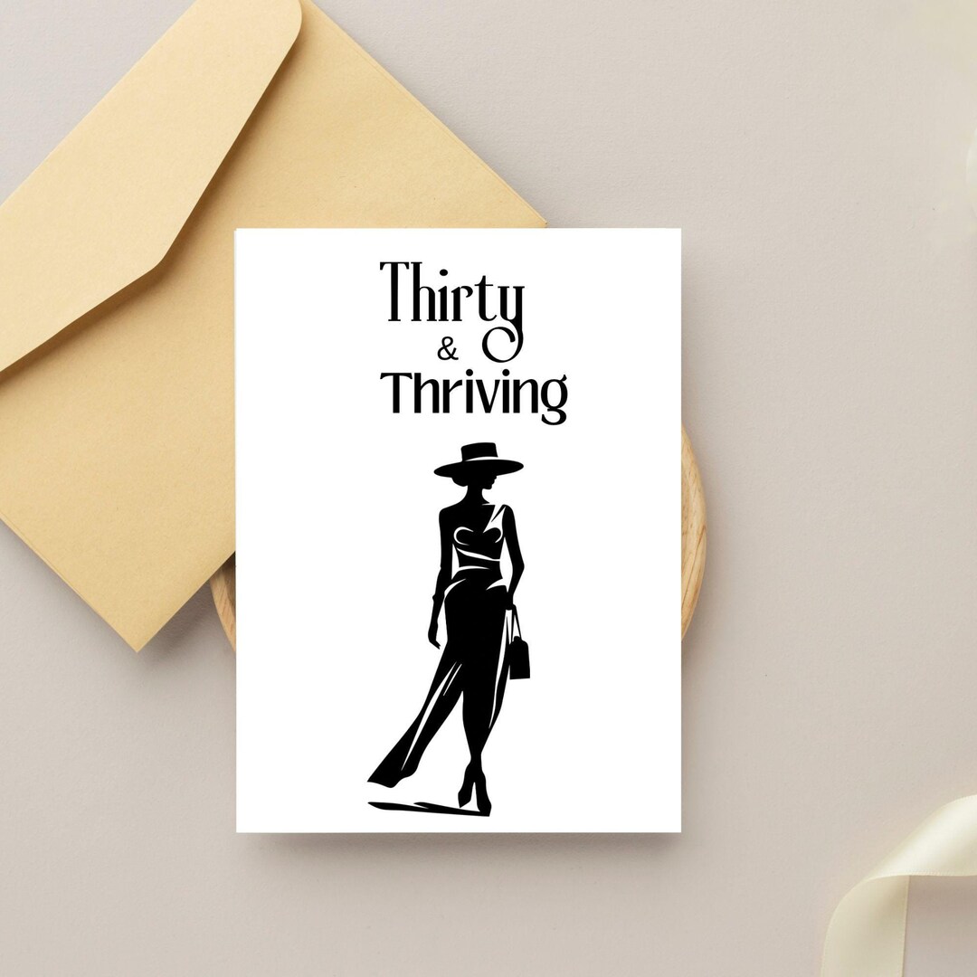 30th Birthday Cards Fun & Unique Designs Digital Download for Milestone ...