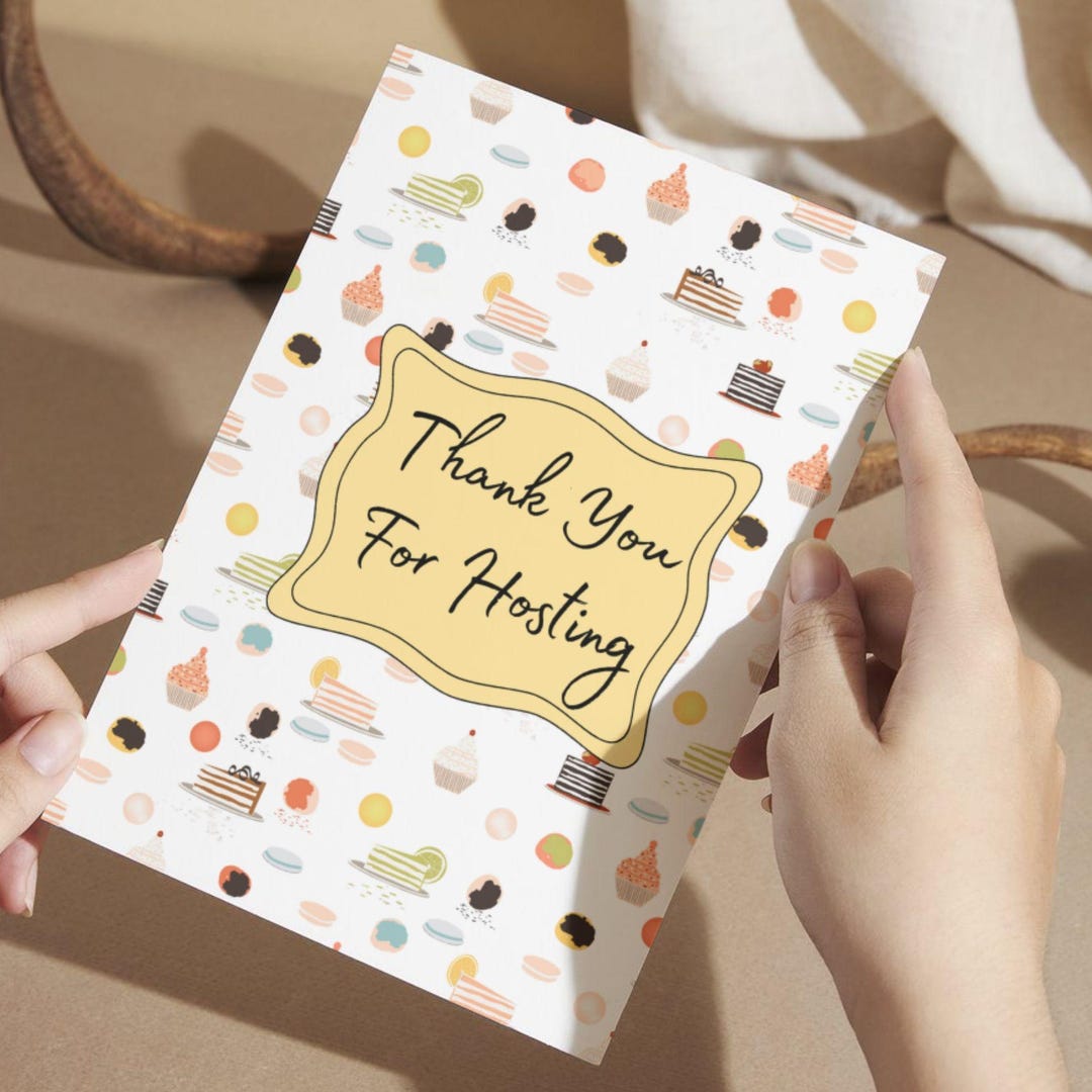 Thank You Card | Pastry Art - Etsy