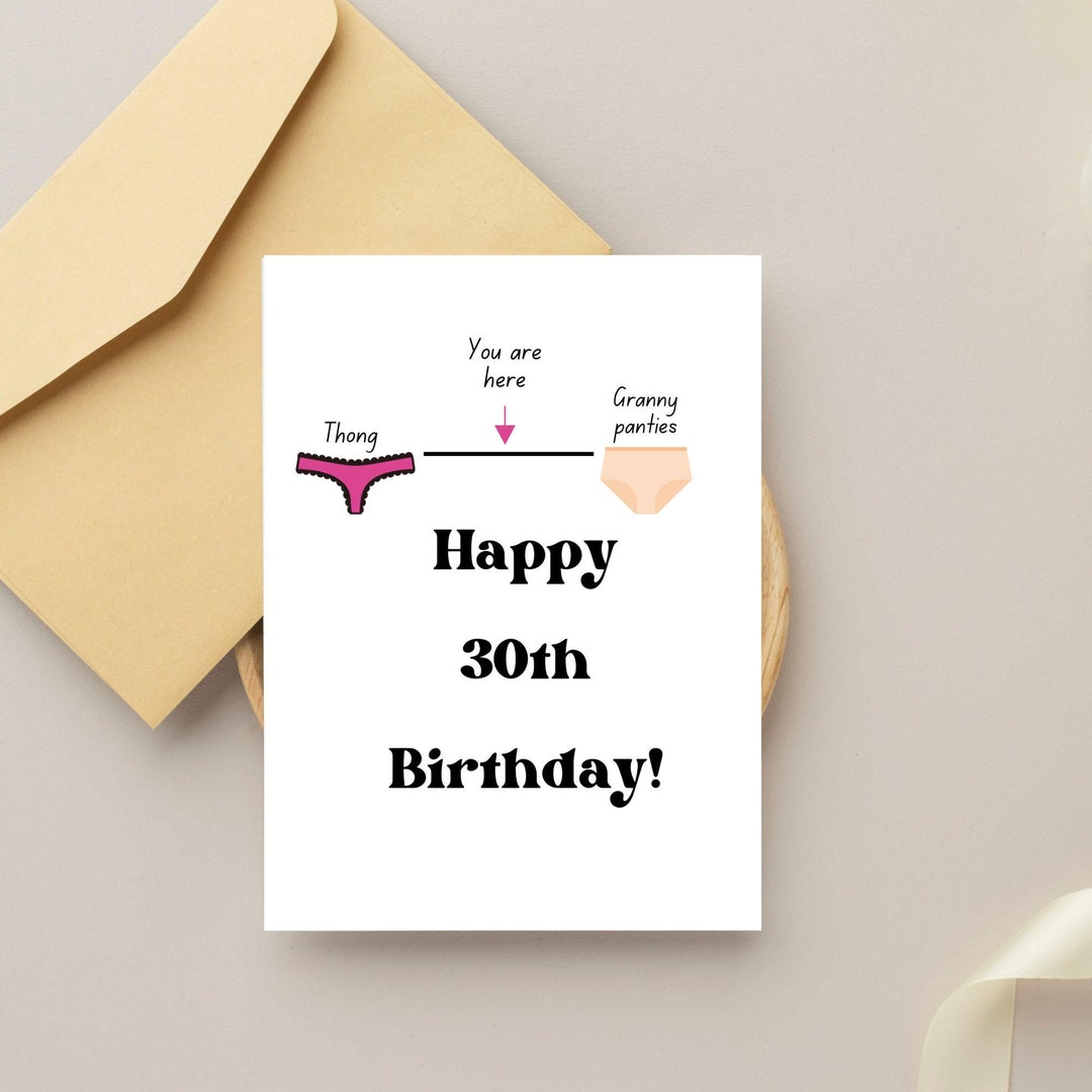 Printable 30th Birthday Cards Fun & Unique Designs Digital Download for ...