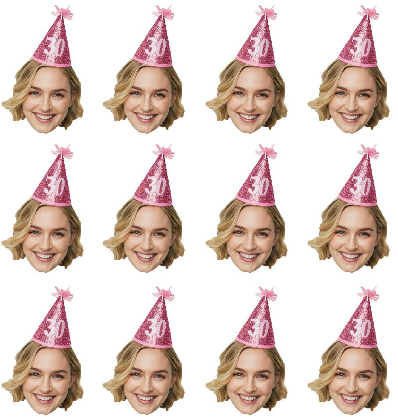 Personalized Face Stickers for Birthday Party, Custom Celebration Decor ...