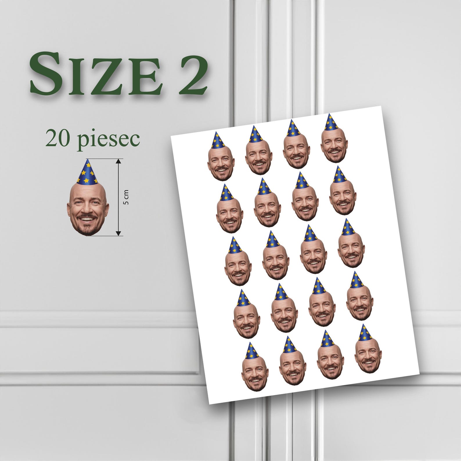 Personalized Face Stickers for Birthday Party, Custom Celebration Decor ...