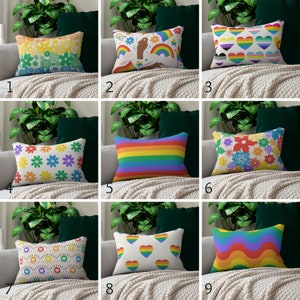 Pride Flag LGBTQ Pride Decor Pillow Cover Rainbow Decor Pride Month ...