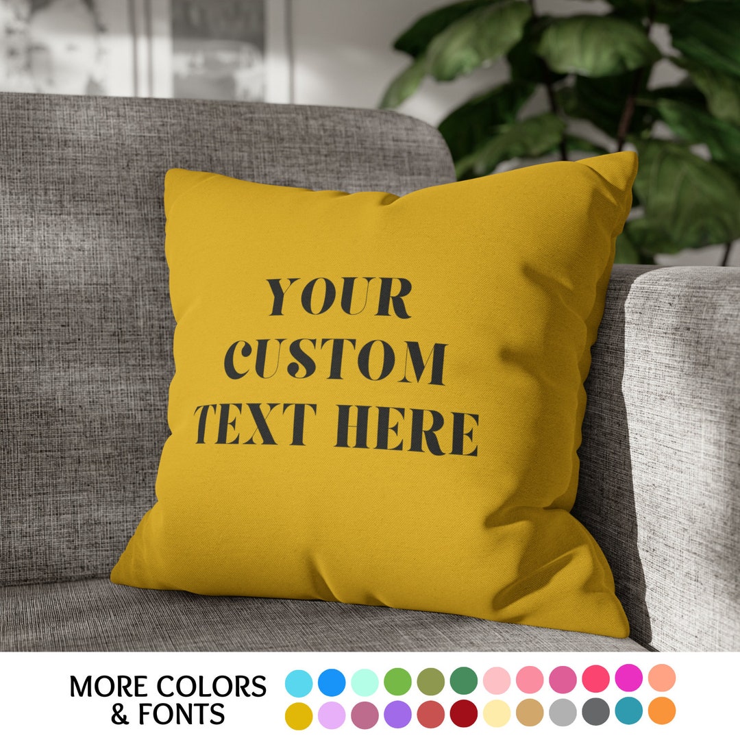 Custom Decor Pillow Gift Your Text Home Decor Gift Personalized Pillow ...