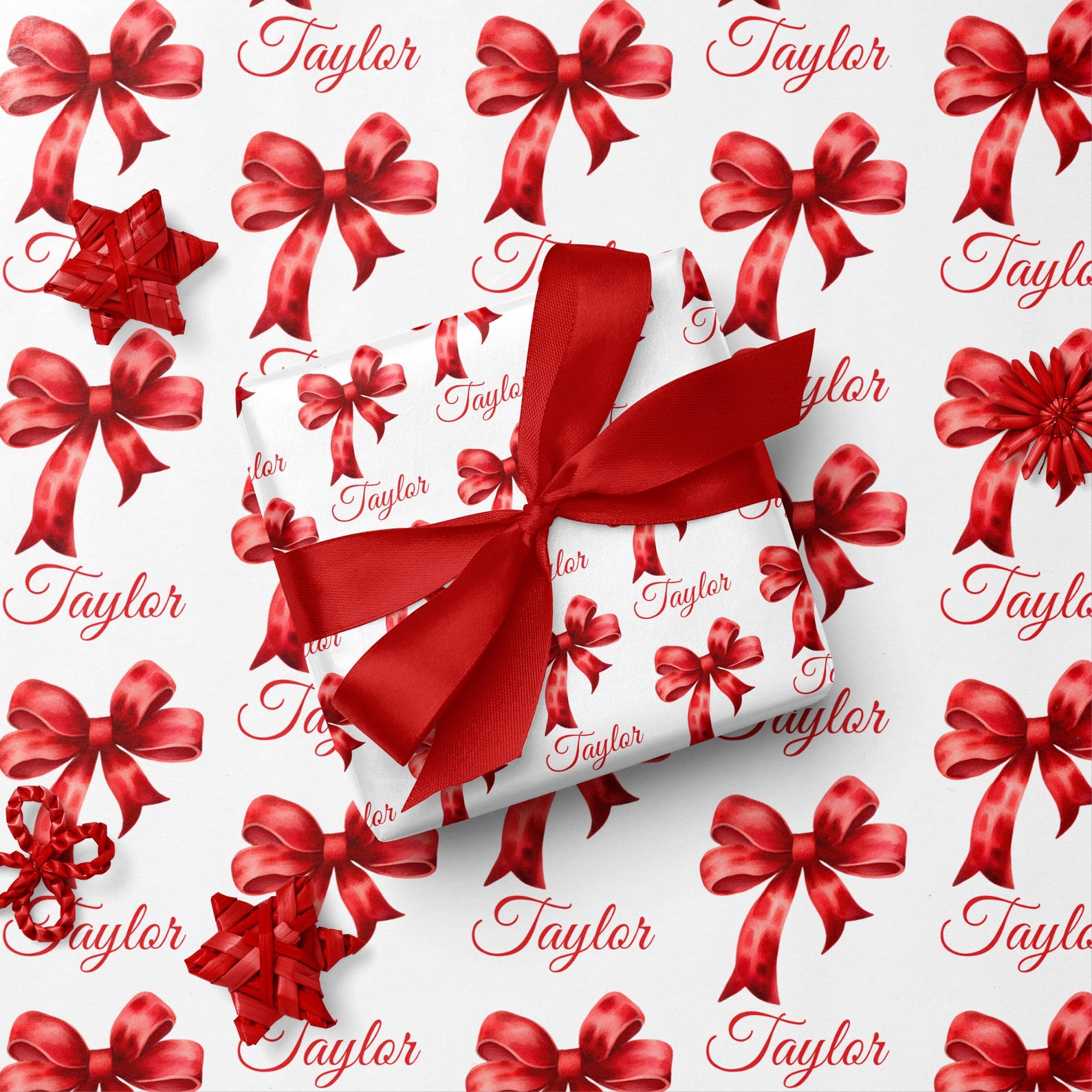 Personalized Christmas Wrapping Paper Roll Custom Birthday Gift ...