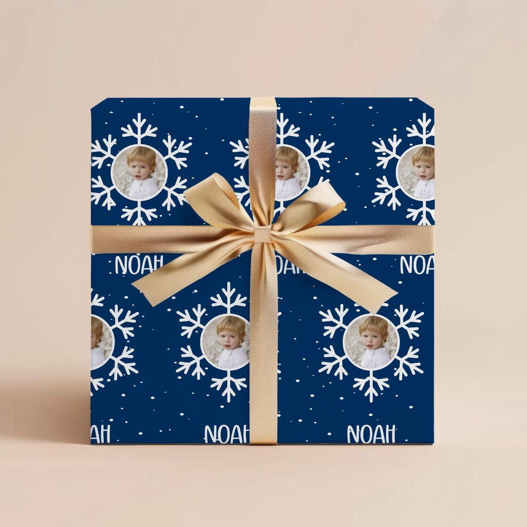 Personalized Portrait Gift Wrapping Paper Roll Custom Name Wrapping ...