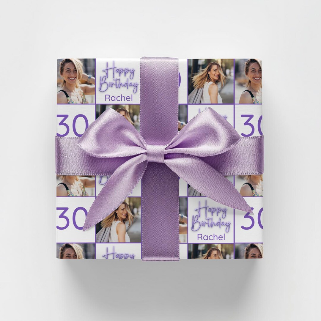 30th Birthday Wrapping Paper Custom Birthday Gift Wrapping Paper Custom ...