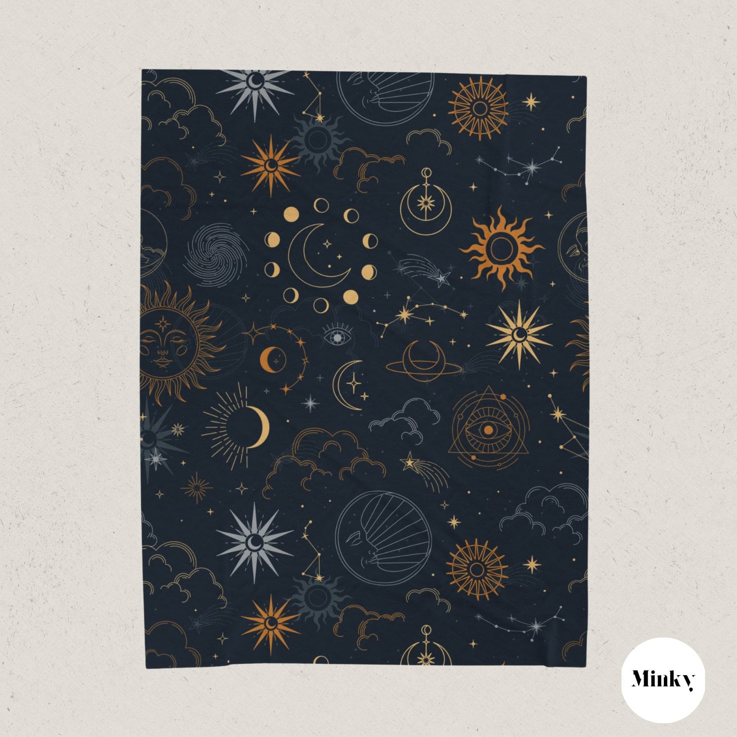 Celestial Moon Decor Blanket Gift Celestial Decor Celestial Gift ...
