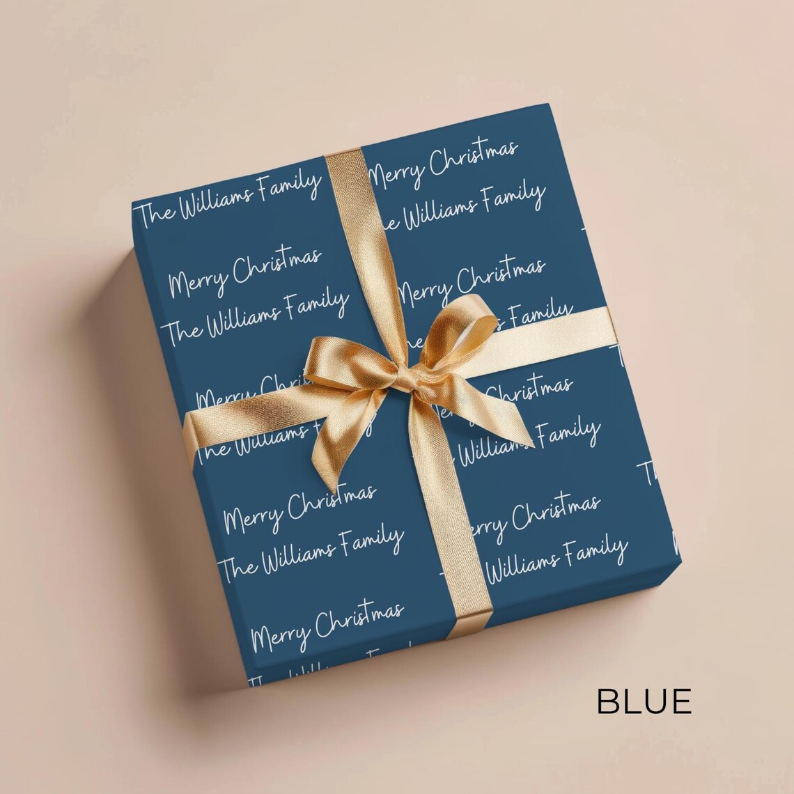 Custom Name Wrapping Paper Burgundy Christmas Wrapping Paper Roll ...