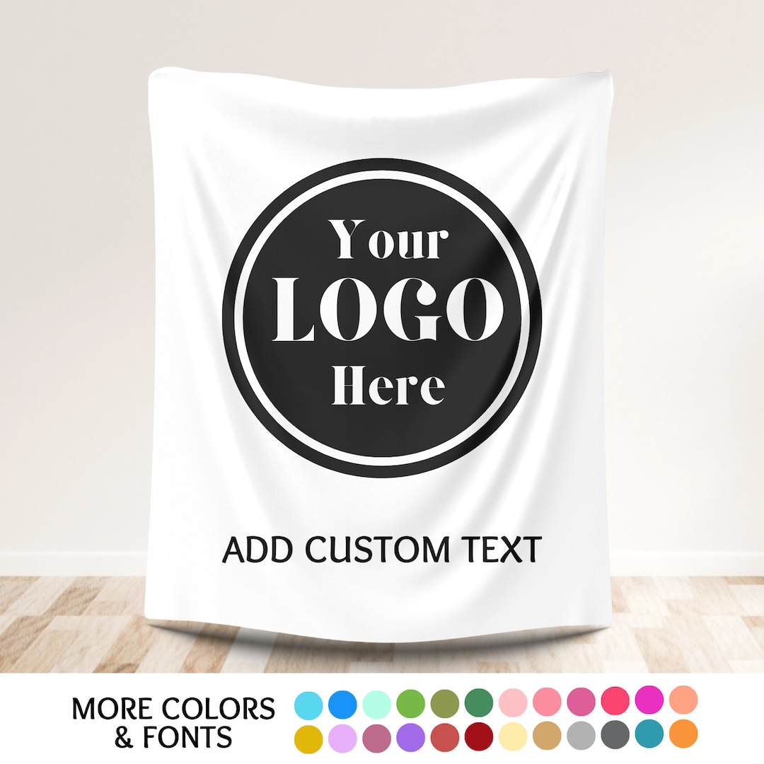 Custom Logo Blanket Personalized Gift Business Logo Gift Personalized ...