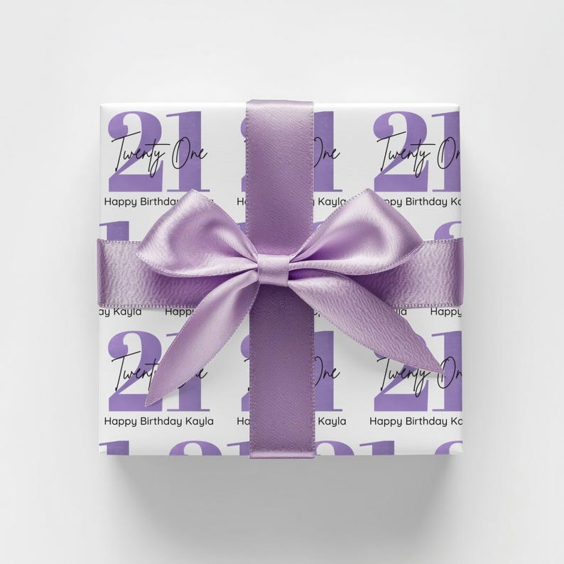 21st Birthday Wrapping Paper Custom Birthday Gift Wrapping Paper Custom ...