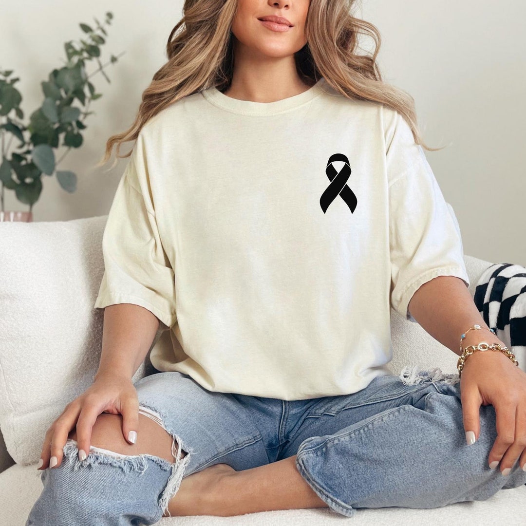 Comfort Colors® Skin Cancer Awareness Shirt Black Ribbon Shirt Melanoma ...