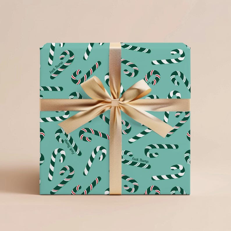 Anti Trump Christmas Wrapping Paper Christmas Gift Wrap Political ...