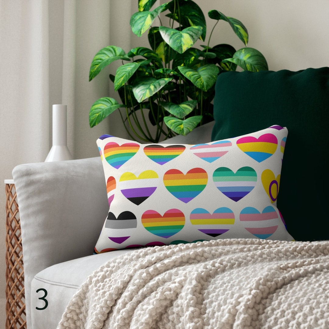 LGBTQ Gifts LGBTQ Pride Decor Pillow Cover Rainbow Decor Pride Month ...