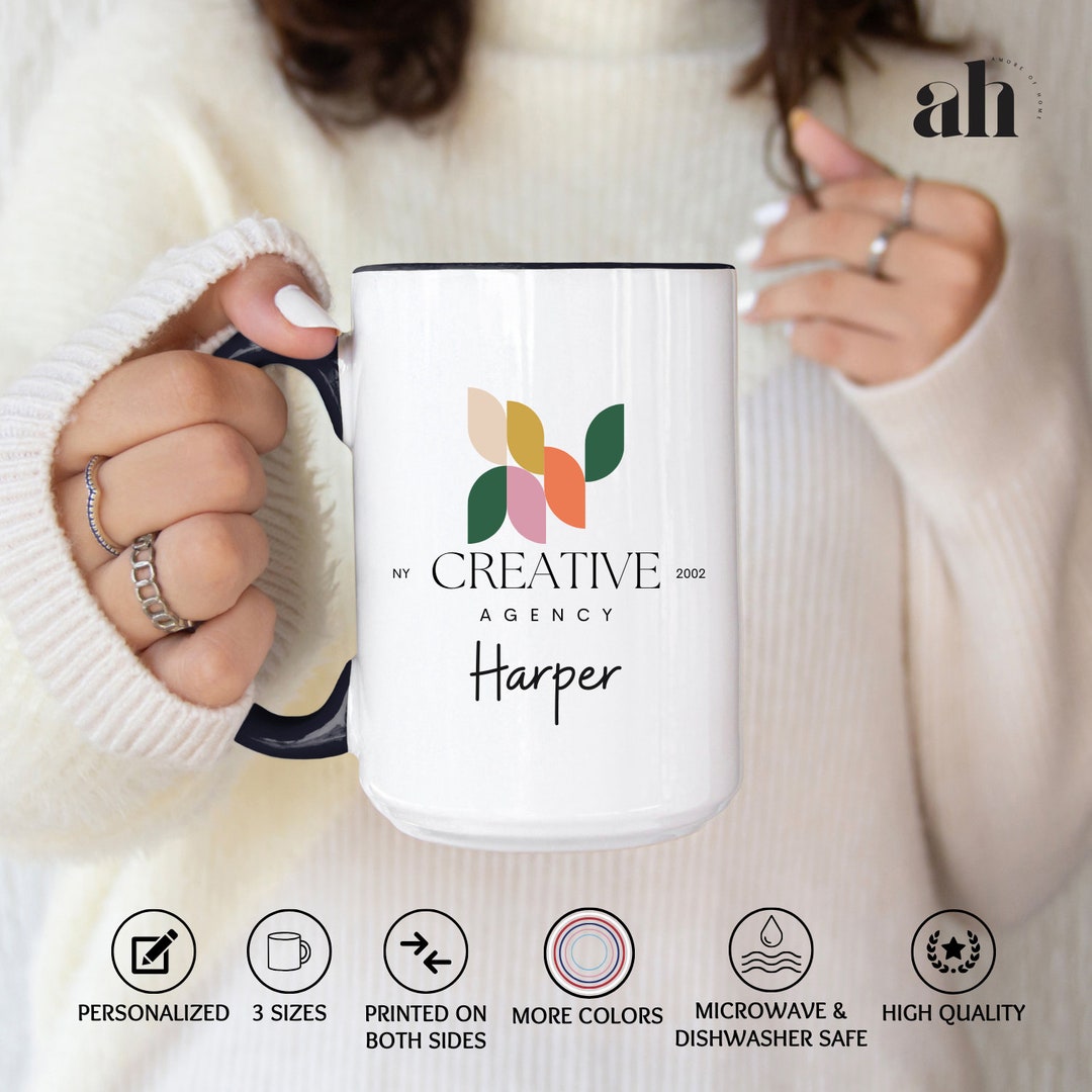 Personalized Coffee Mug Business Logo Custom Mug Custom Brand Logo ...