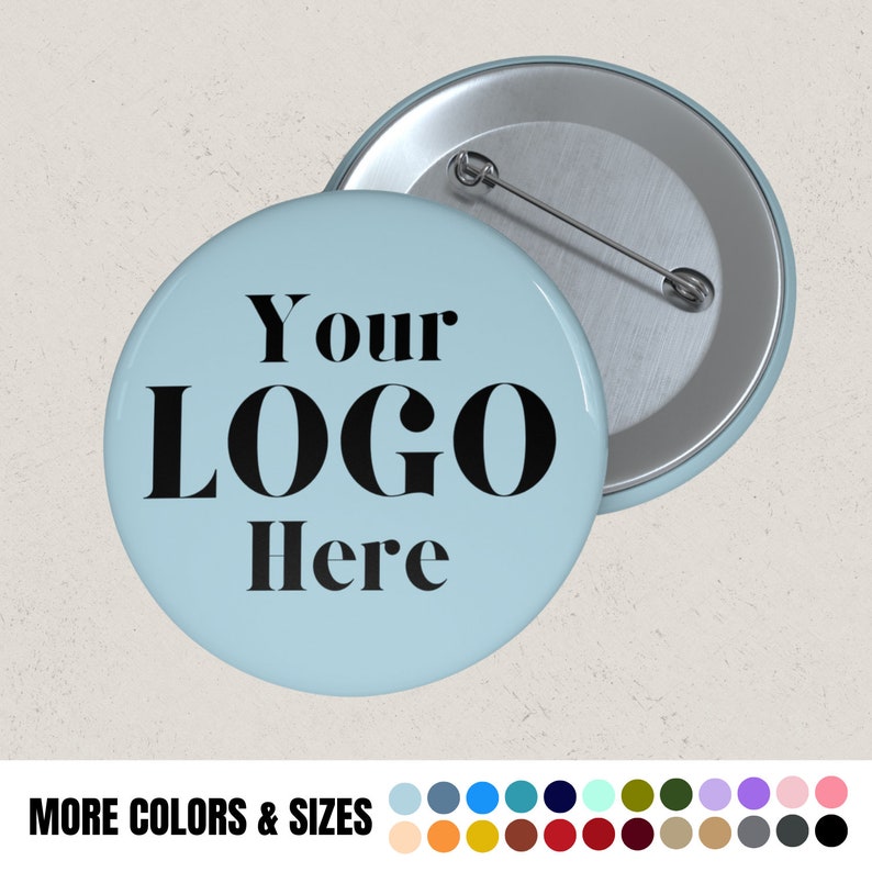 Custom Pin Button Business Logo Personalized Pin Button Custom Branding ...