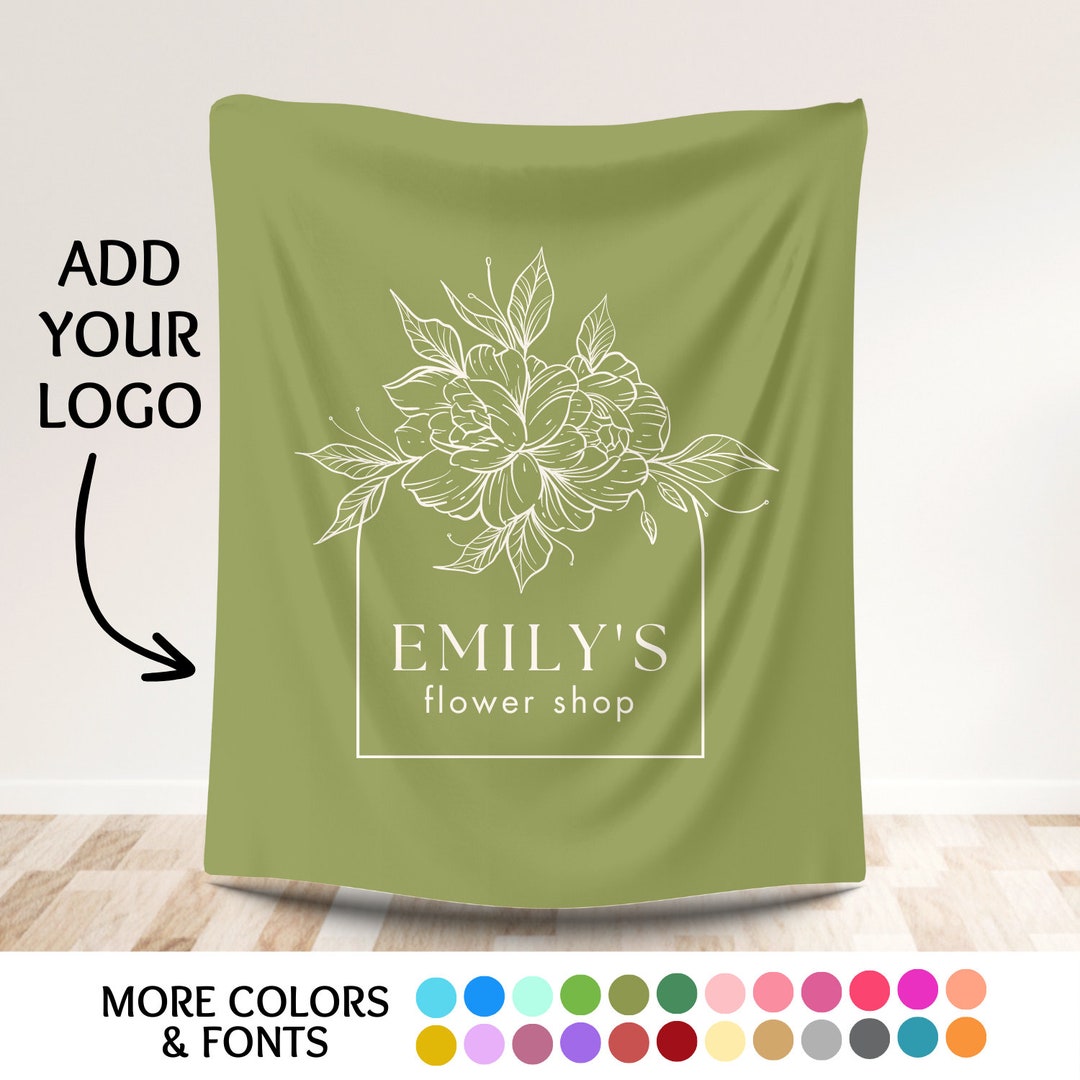 Business Logo Gift Personalized Blanket Custom Logo Blanket Gift ...
